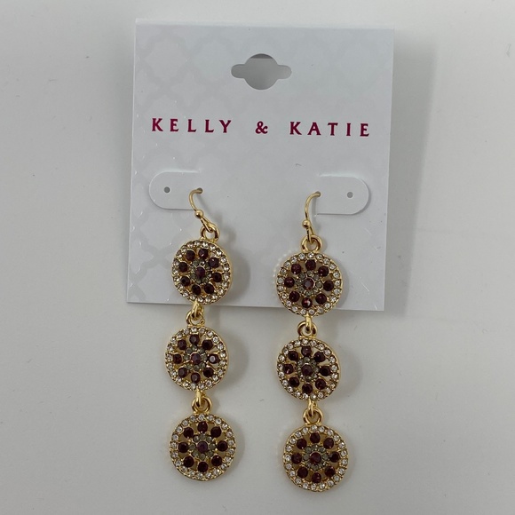 Kelly & Katie | Jewelry | Kelly Katie Gold Tone Dangle Earrings Three ...